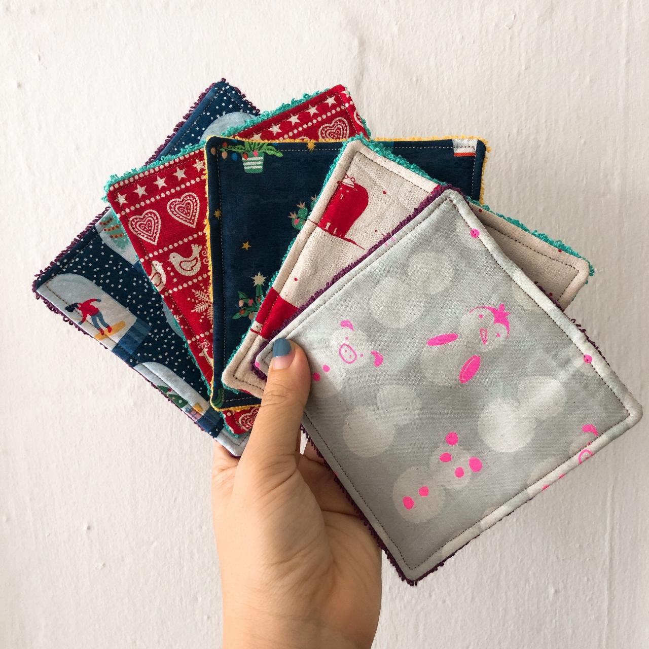 Handmade Customisable Washable Wipes In A Set Of 5 on Luulla