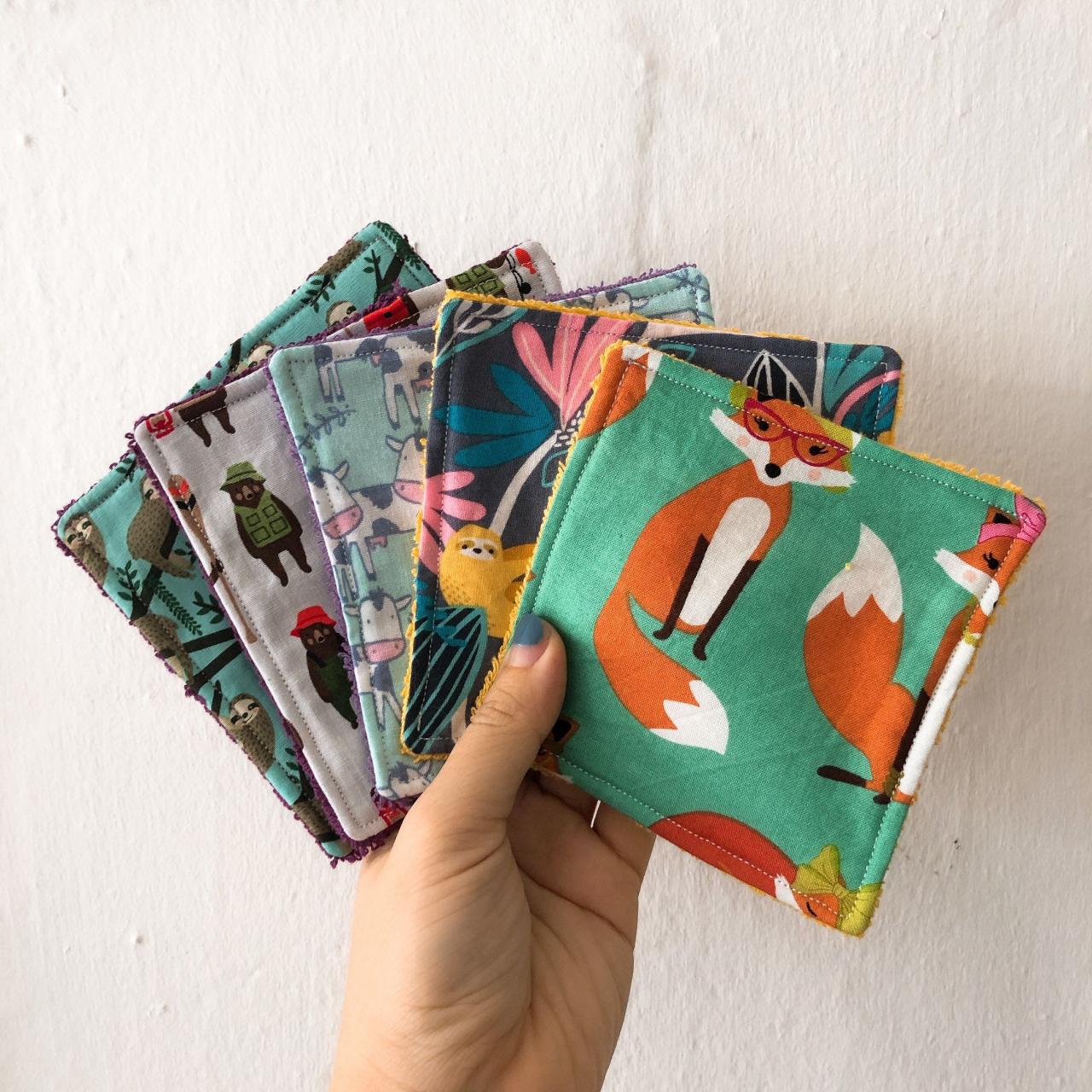 Handmade Customisable Washable Wipes In A Set Of 5 on Luulla